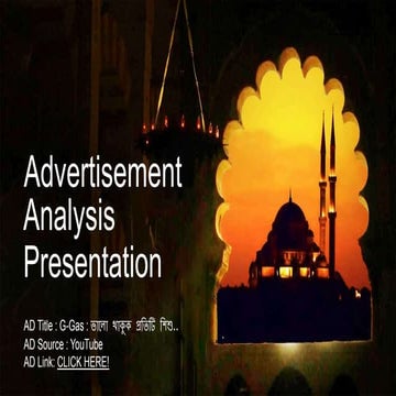 Ad analysis presentation G-Gas | PPTX