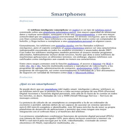 Telefonos inteligentes informatica | PPTX