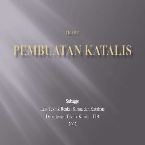 pembuatan katalis | PPT