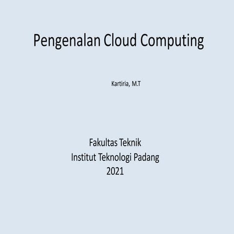 Pengenalan Cloud-Computing | PDF