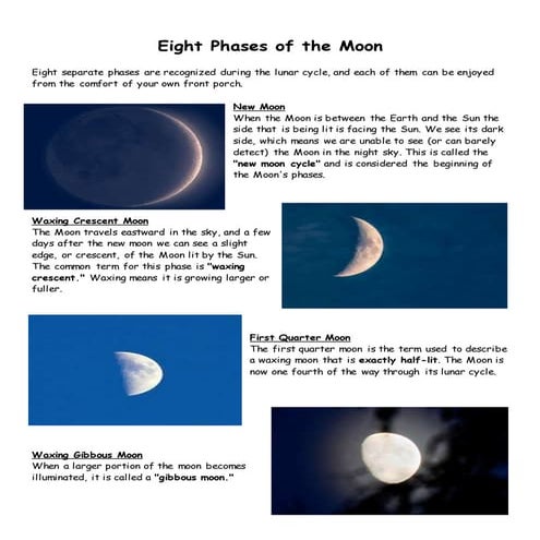 8 phases of the moon | DOCX