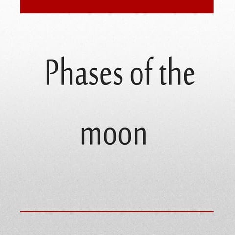 8 phases of the moon | PPTX