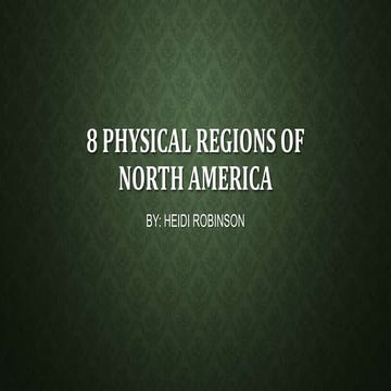8 physical regions of north america social studies | PPTX