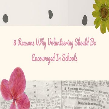 Exploring the Benefits and Management of Volunteerism in Education (www ...