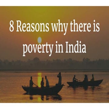8 Reasons why is India in Poverty and low Entrepreneurship | PPTX