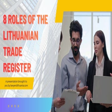 8 Roles of the Lithuanian Trade Register | PDF