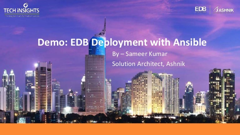 Edb Postgres Deployment With Ansible