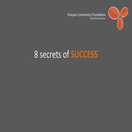 8 secrets of success | PPT