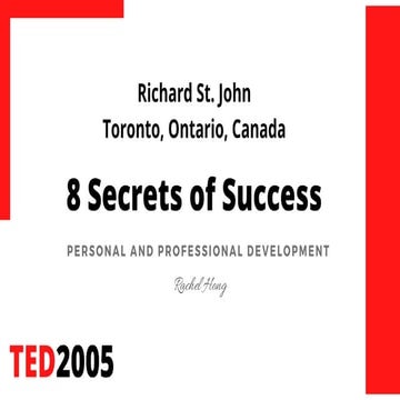 8 Secrets of Success by Richard St. John | PDF
