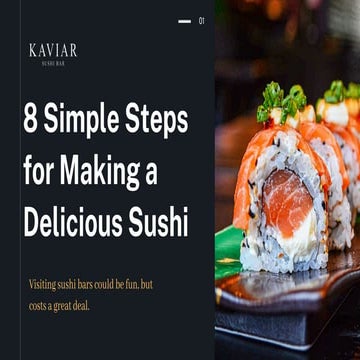 8 simple steps for making a delicious sushi | PPTX
