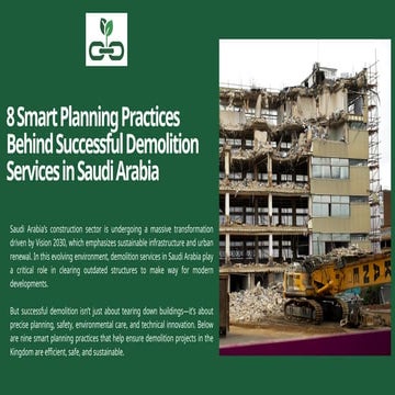 8 Smart Planning Practices Behind Successful Demolition Services in ...