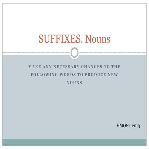 Suffixes. Forming nouns | PPTX