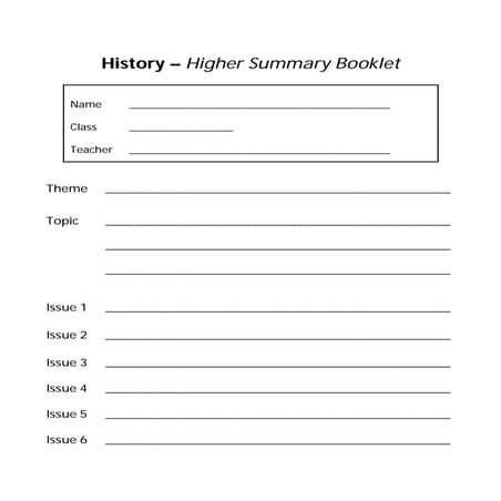 8 summary booklet | PDF | Education