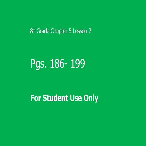 8th Grade Chapter 5 Lesson 2 | PPT