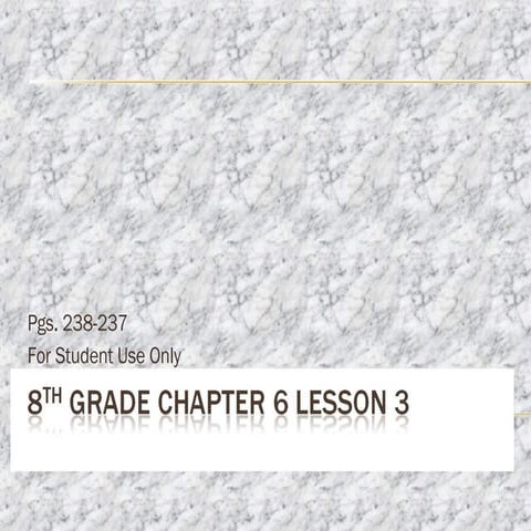 7th Grade Chapter 3 Lesson 3 | PDF