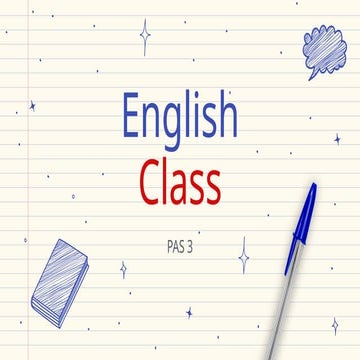 Clases de inglés para octavo grado de un colegio | PPTX