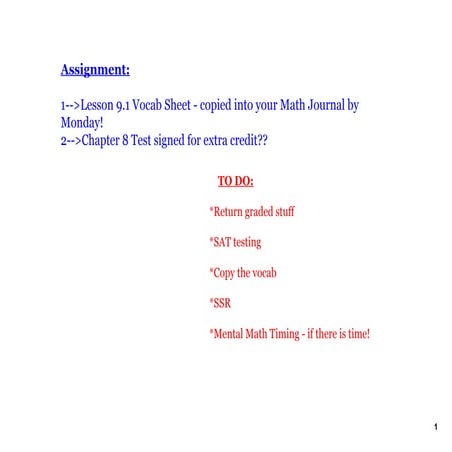 8th Alg - April19 | PPT