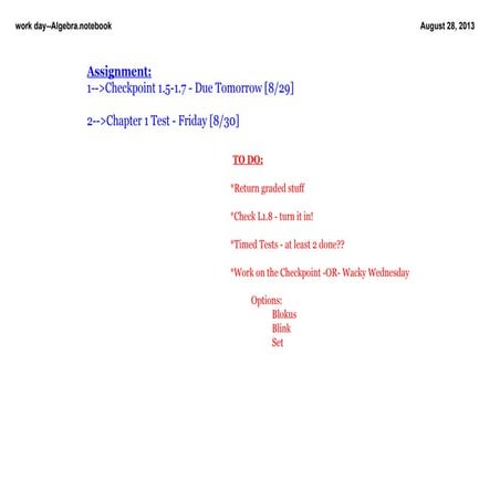 8th alg -aug28 | PDF