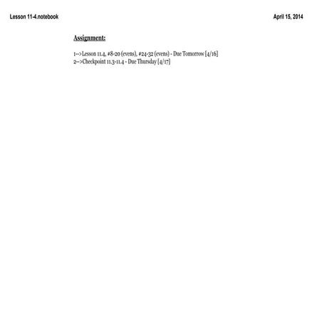 8th alg -l11.4 | PDF | Homework and Study | Education