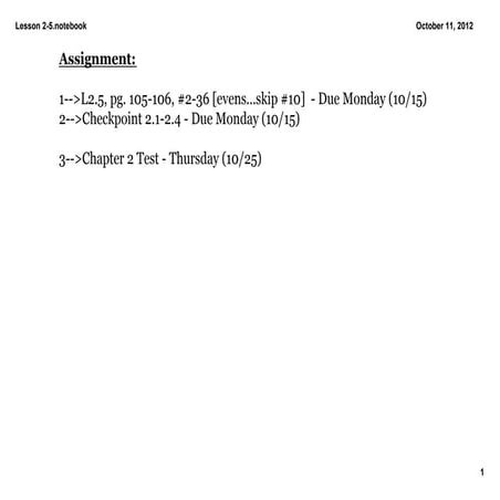 8th alg -l2.5--oct11 | PDF | Physics | Science