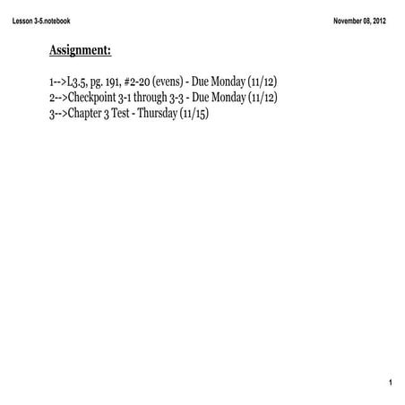 8th alg -l3.5--nov8 | PPT