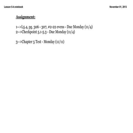 8th alg -l5.4 | PDF