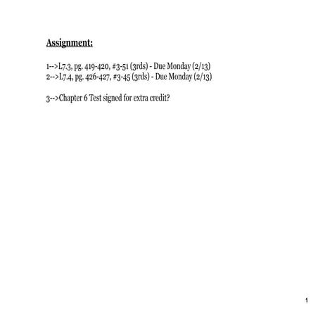 8th Alg - L7.3--Feb9 | PPT