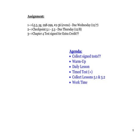 8th Alg - Lesson 5.3 | PPT