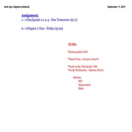 8th alg -sept11 | PPT