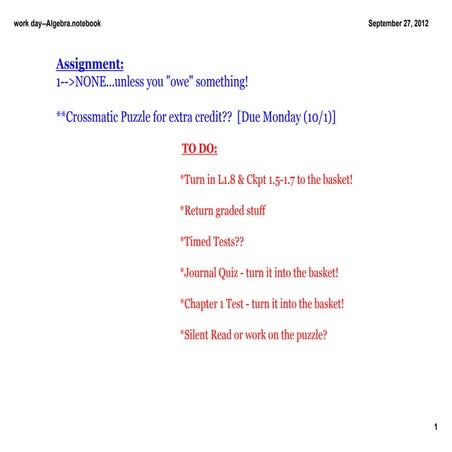 8th alg -sept27 | PPT