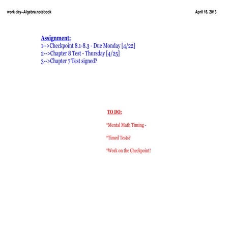 8th algebra -april 17 | PDF