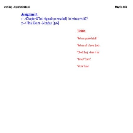 8th algebra -may 2 | PDF