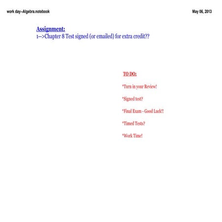 8th algebra -may 6 | PPT