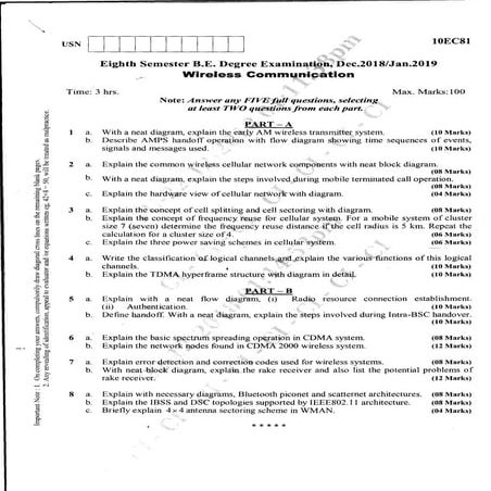 8th Semester Electronics and communication Engineering VTU 2010 Scheme ...