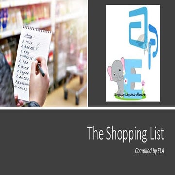 the shopping list - conversation in a grocery store | PPTX