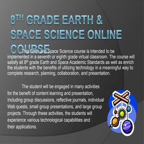 8th grade earth & space science online course | PPTX