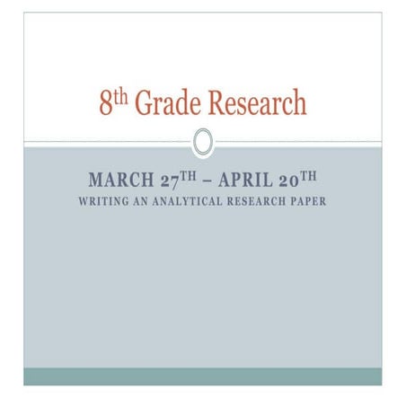 8 Th Grade Research | PDF
