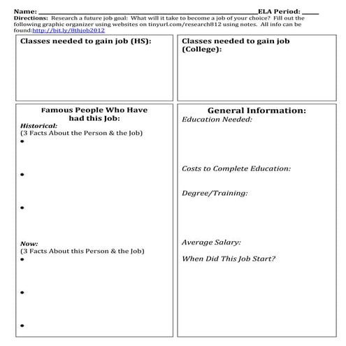 8th grade research graphic organizer | DOCX