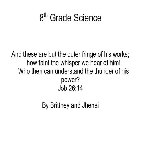 8th grade science jb | ODP