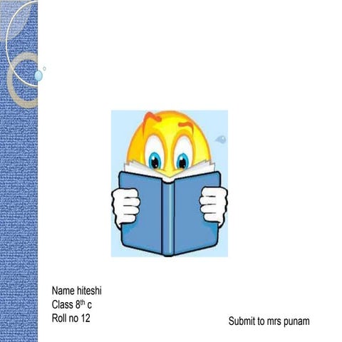 8 th hindi holi day homwork | PPT