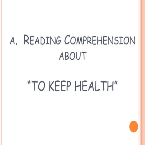 Reading About Health Topic | PPT
