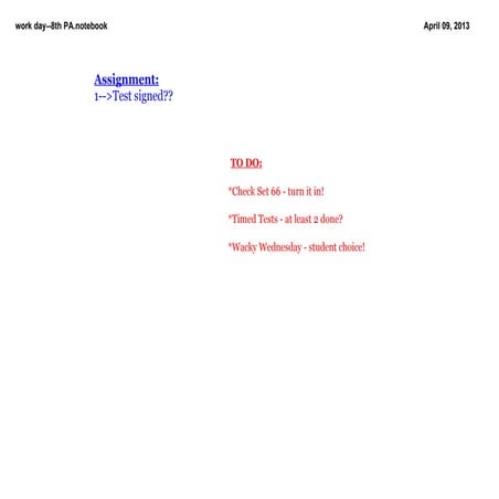 8th pre alg -april10 | PDF