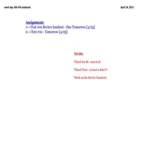 8th pre alg -april 23 | PDF