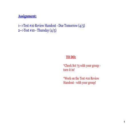 8th PreAlg - April4 | PDF