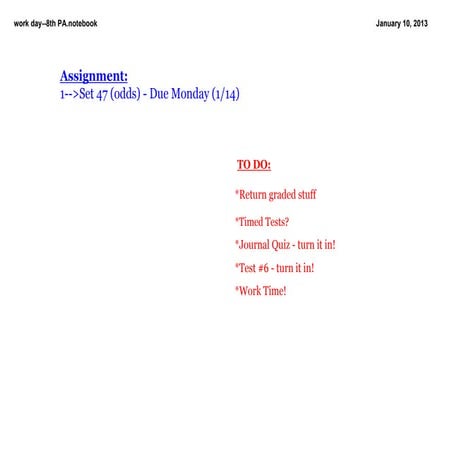 8th pre alg -jan10 | PDF