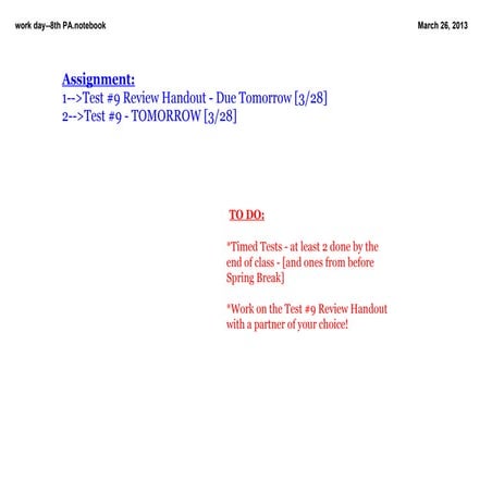 8th pre alg -march27 | PDF