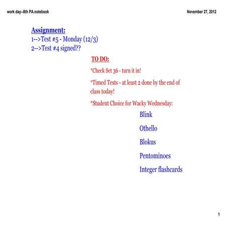 8th pre alg -nov28 | PDF