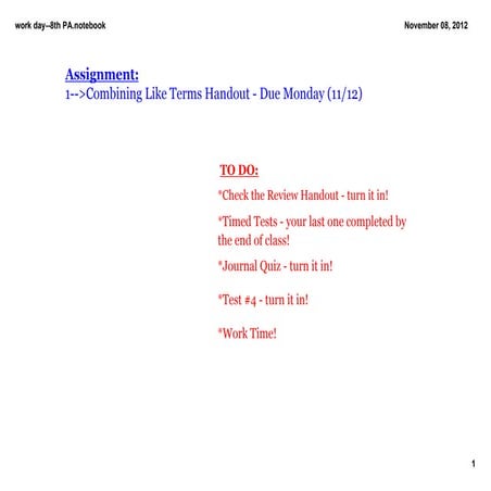 8th pre alg -nov8 | PDF