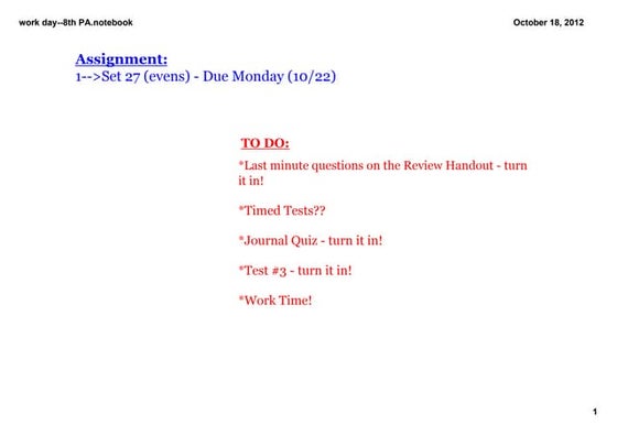 8th pre alg -dec3 | PPT