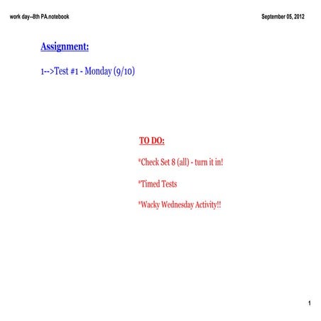 8th pre alg -sept5 | PPT